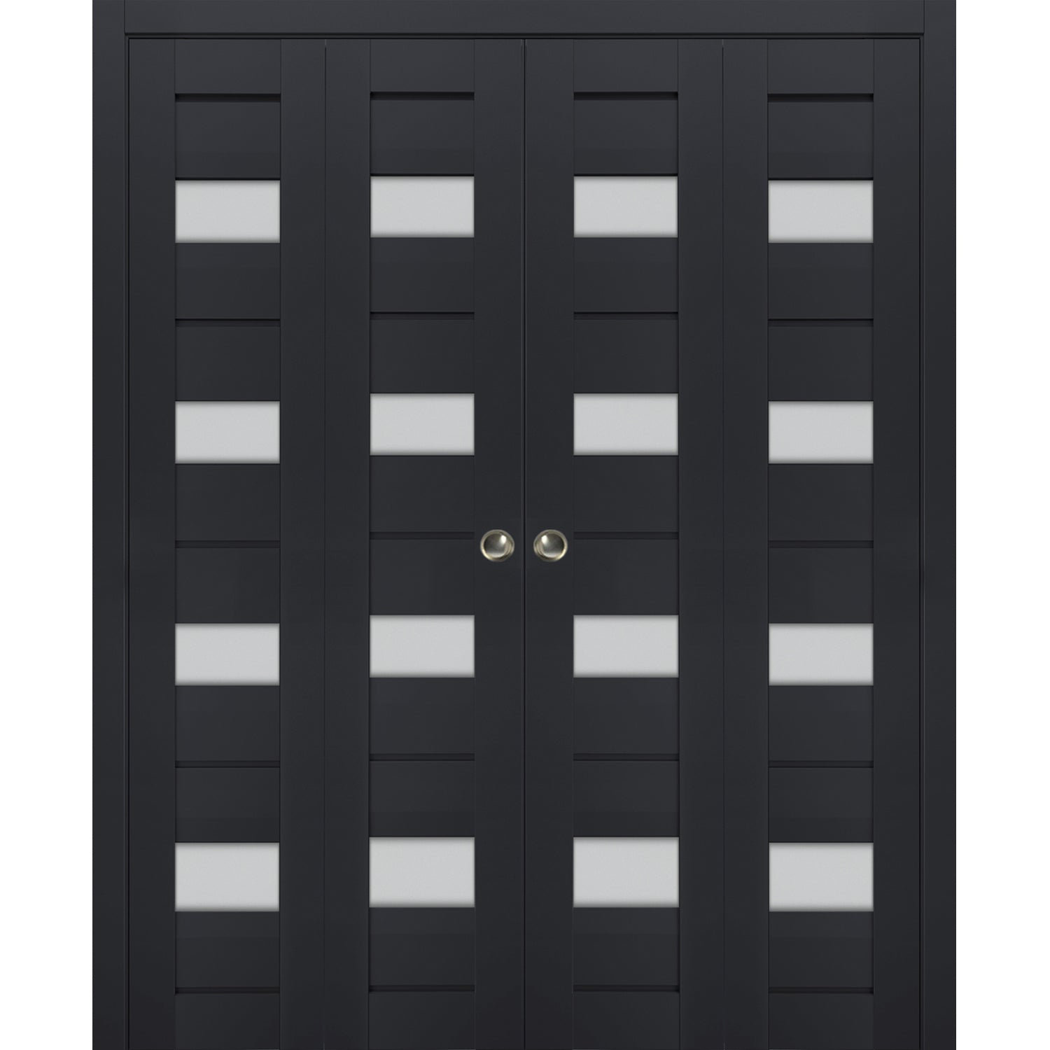 SARTODOORS Sliding Closet Double Bi-Fold Doors 96" X 80" (4* 24X80) | Veregio 7455 White Silk ...